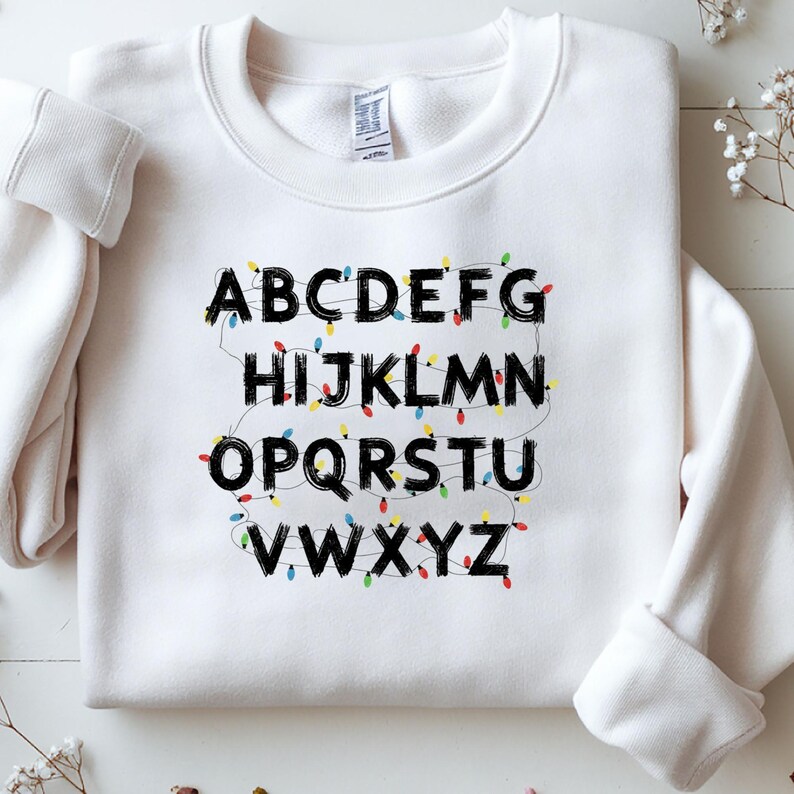 Alphabet Lights PNG | Christmas Alphabet PNG | Holiday Wall Art ...