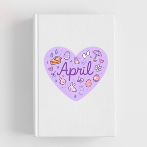 April Heart PNG – Cute Pastel Easter & Spring Sublimation Digital ...