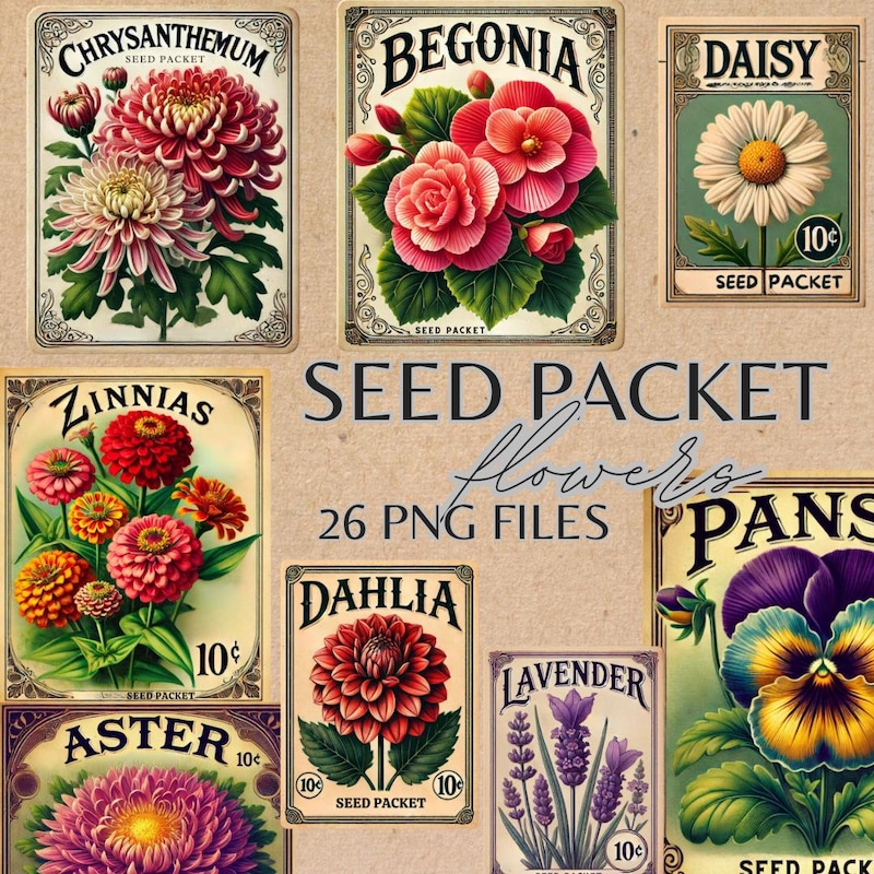 Seed Packet Sticker - Etsy