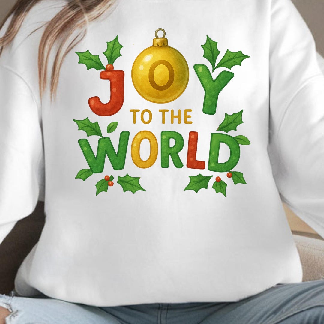 Joy to the World PNG | Christmas Ornament & Holly Clipart | Festive ...