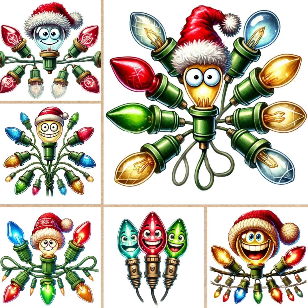 Funny Christmas Lights Clipart | 13 Cute Light Bulb Jpegs | Funny ...
