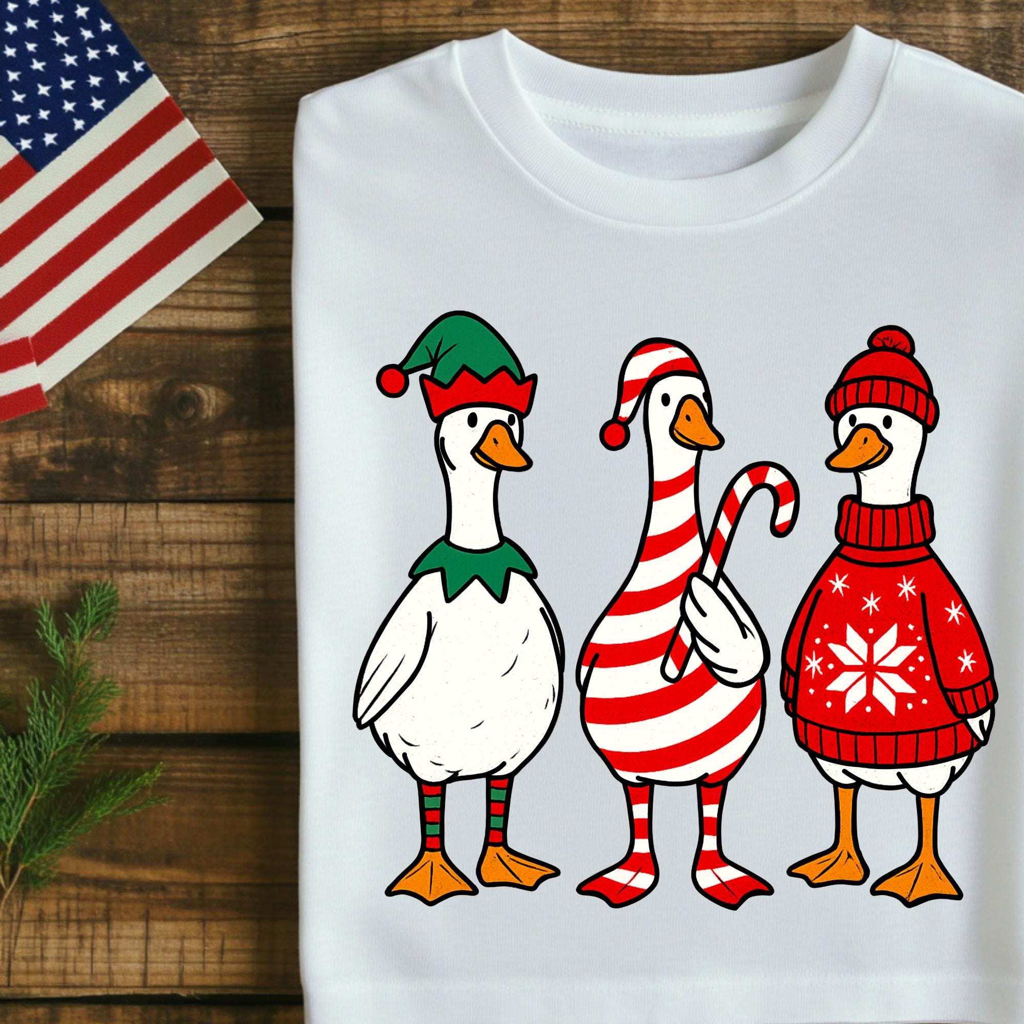 Christmas Goose PNG: Funny Holiday Farmhouse Clipart (digital Download ...