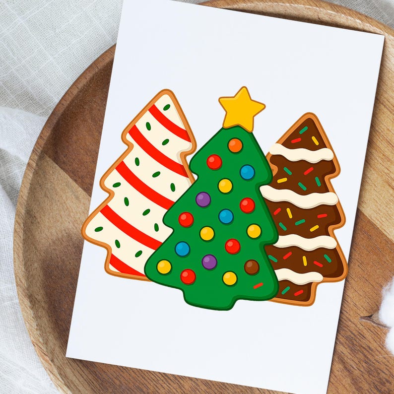 Christmas Cookie Tree PNG: Holiday Baking Clipart (digital Download - Etsy