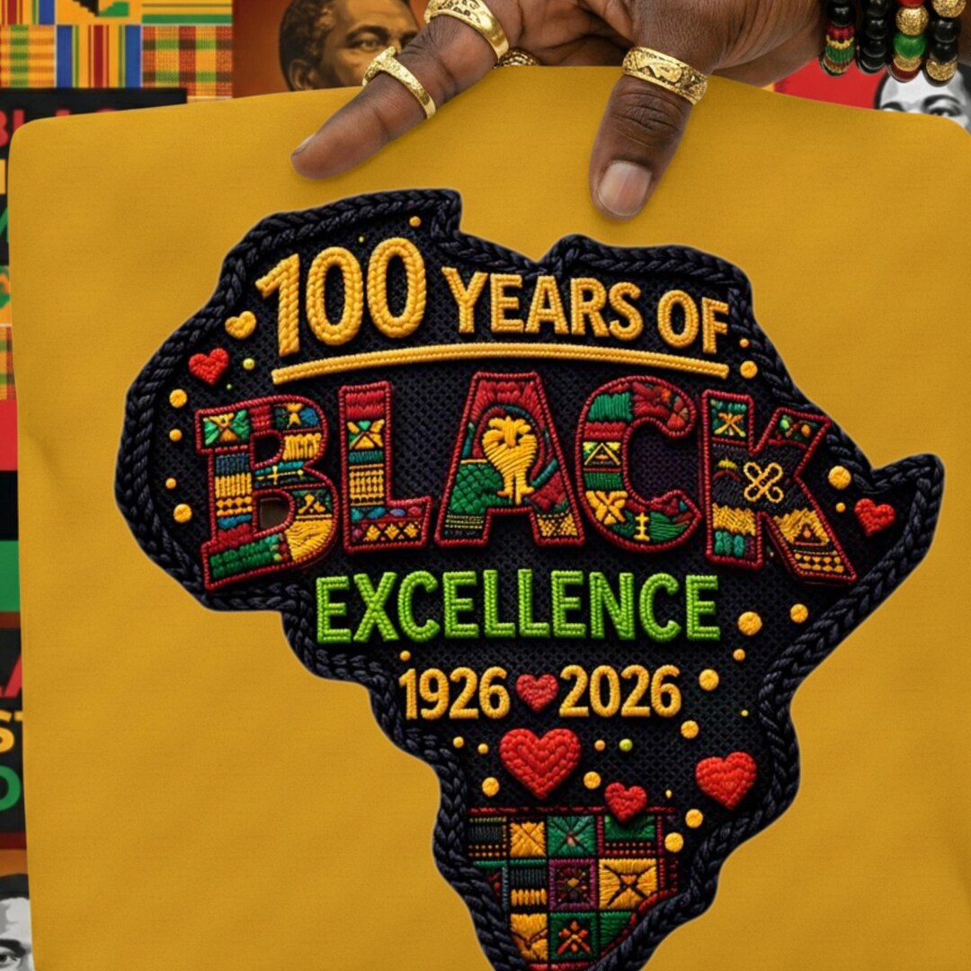 100 Years of Black Excellence PNG | Authentic 1926-2026 Heritage Art ...