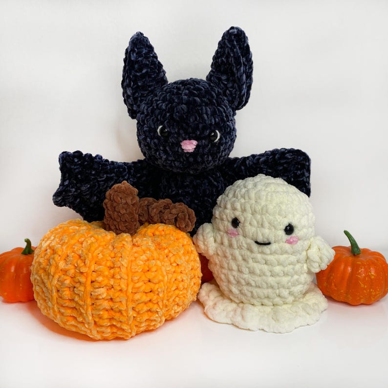 Halloween Bundle of 3 Crochet Pattern, Crochet Toy Pattern Ghost ...