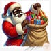 30 Black Santa Claus Clipart | African American Santa JPEG | Christmas ...