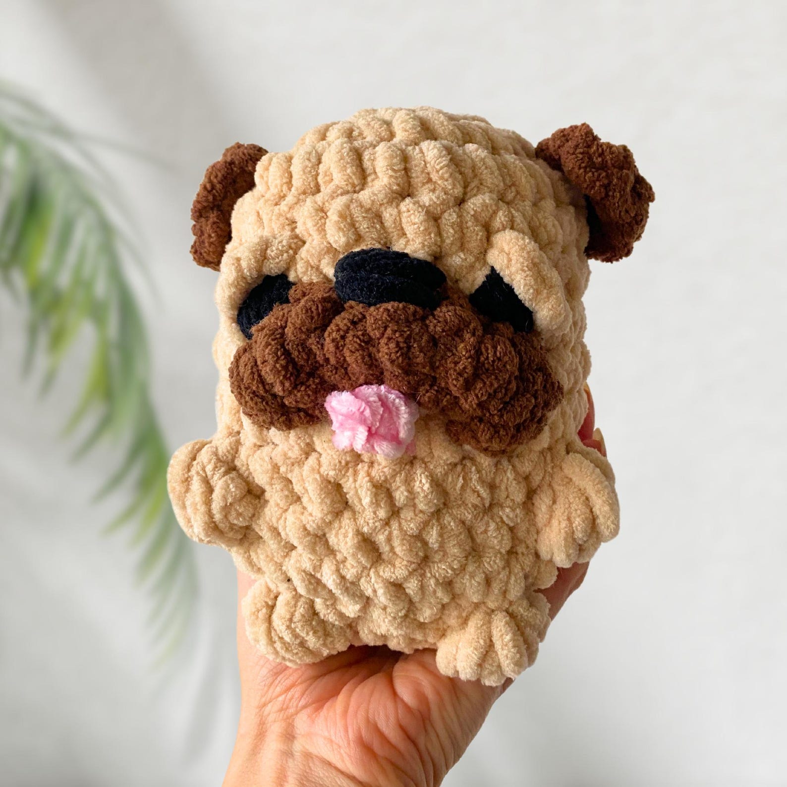 No Sew Pug Crochet Pattern Plush Toy for Beginners, Crochet Market ...
