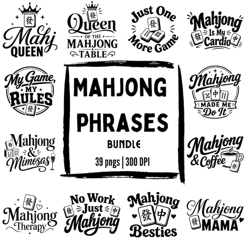 Mahjong Sayings - Etsy