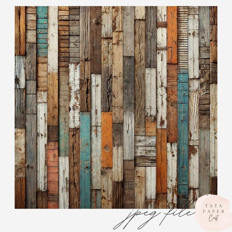 Wood Texture Digital Paper Pack | 20 High-res Realistic Wood Grain ...
