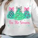 Tis the Season Christmas Trees PNG | Cute Retro Holiday Clipart With ...