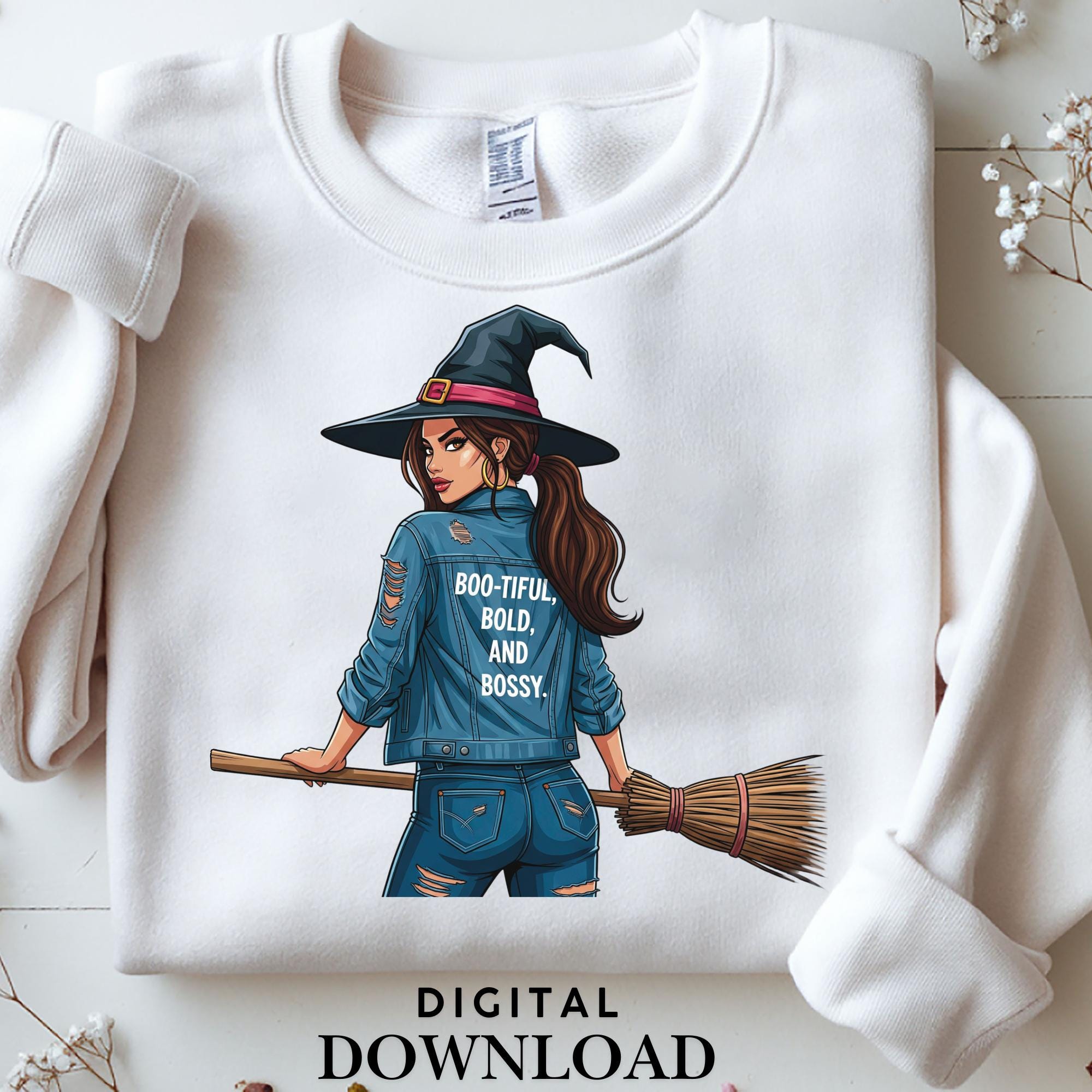 Chic Witch Clipart: Halloween Girl Boss PNG (digital Download) - Etsy