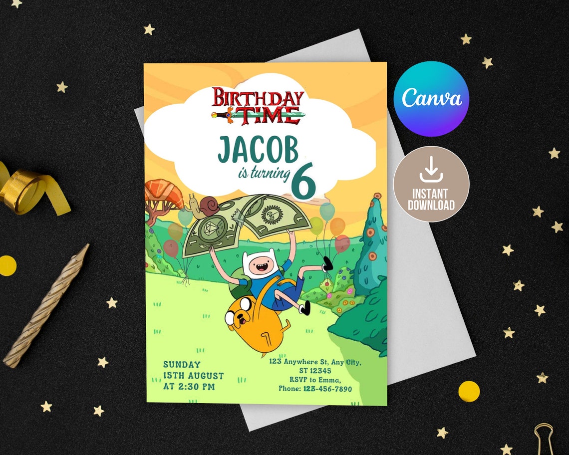 Editable Kids Time Birthday Invitation Digital,printable Kids Time ...