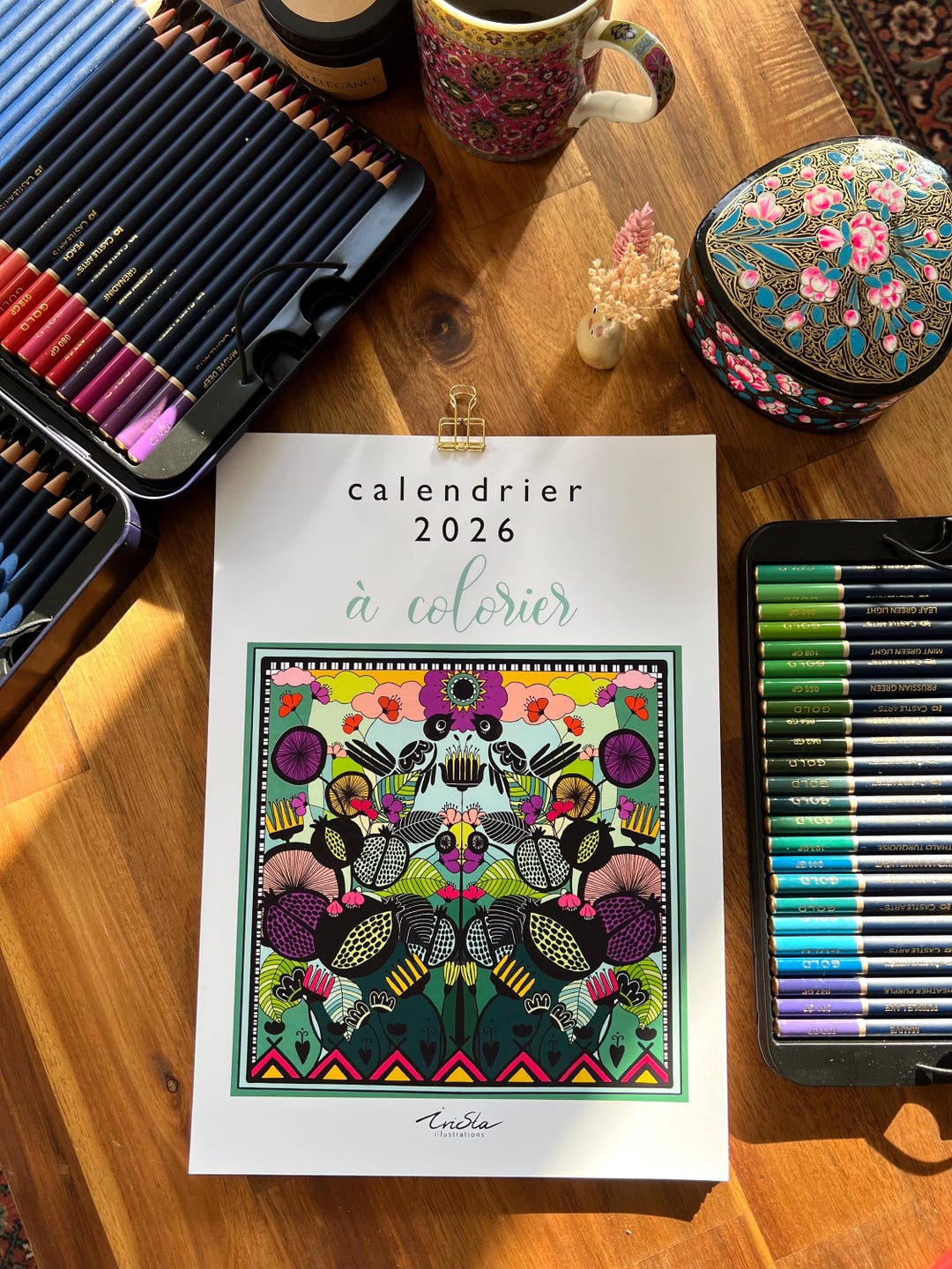Calendrier 2026 à COLORIER - A4 - frais d’envoi inclus - Etsy France
