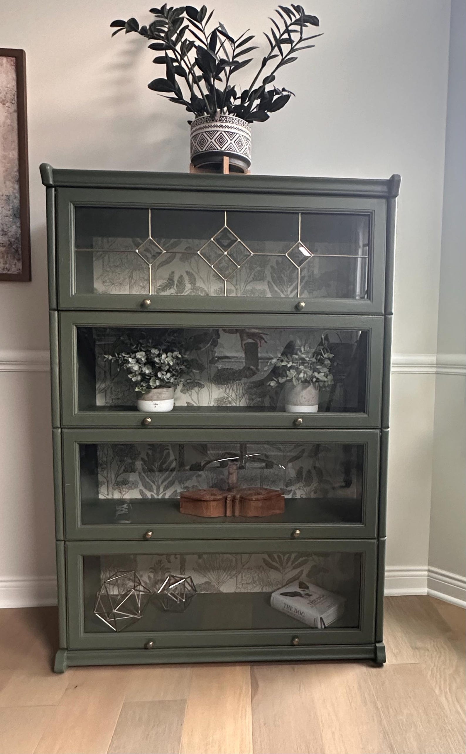 Gorgeous Moody Green Barrister Bookcase * Made to Order *** SHIPPING is ...
