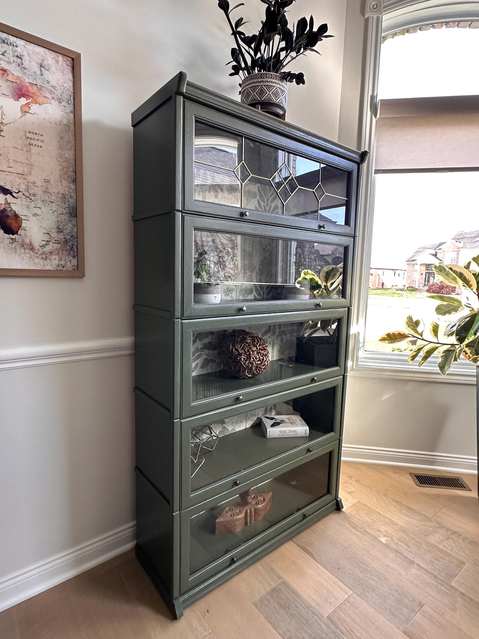 Gorgeous Moody Green Barrister Bookcase *** Made to Order ***SHIPPING ...