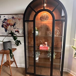 Modern Meets Classic Arched Display Cabinet – Refinished Vintage Piece ...