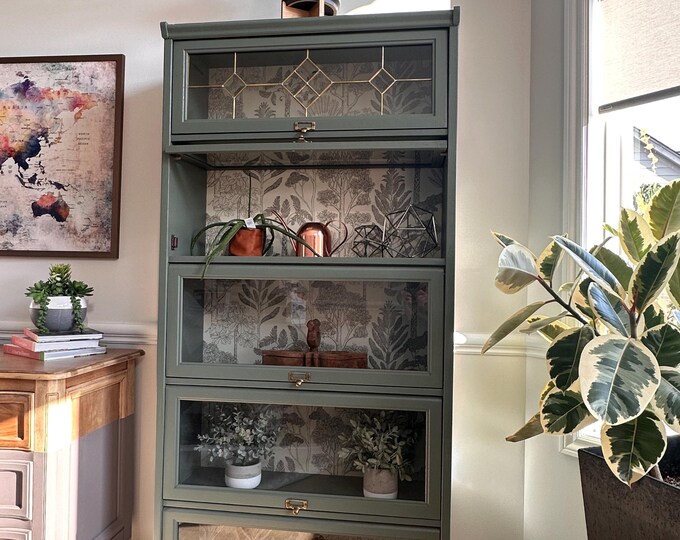 Gorgeous Moody Green Barrister Bookcase *** Made to Order *** Picture ...