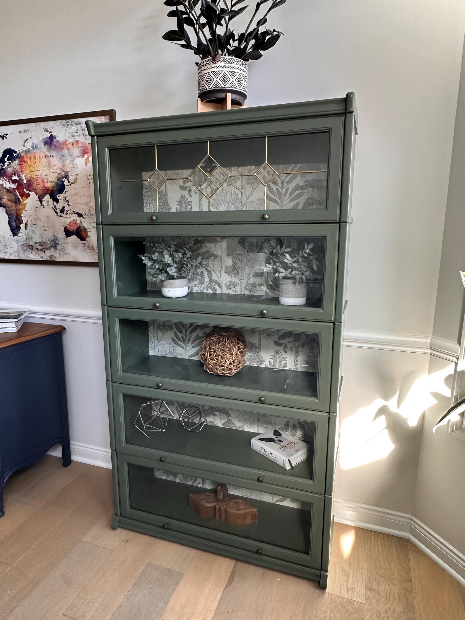 Gorgeous Moody Green Barrister Bookcase *** Made to Order ***SHIPPING ...