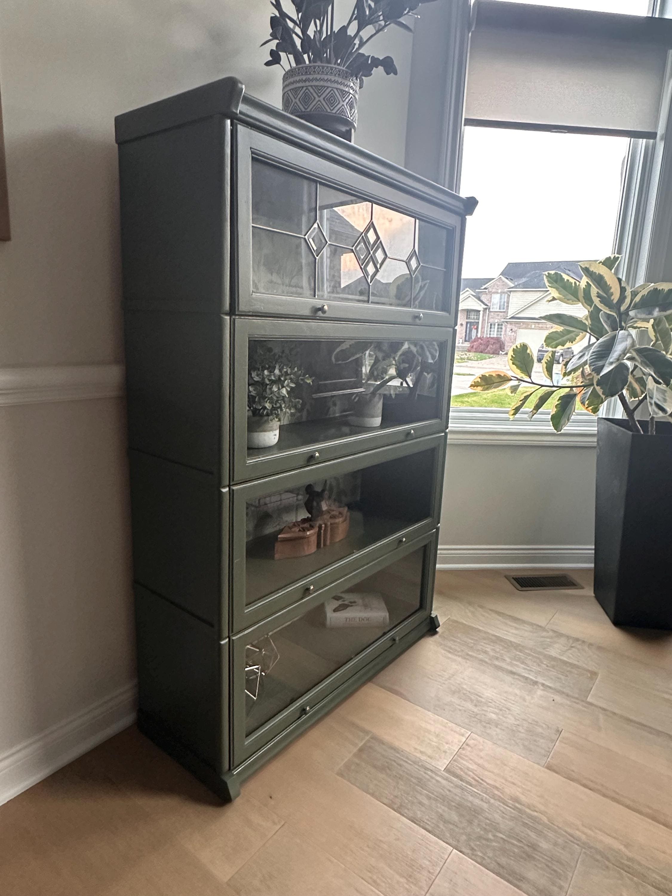 Gorgeous Moody Green Barrister Bookcase * Made to Order *** SHIPPING is ...