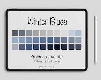 Winter Digital Art Color Palette - Etsy