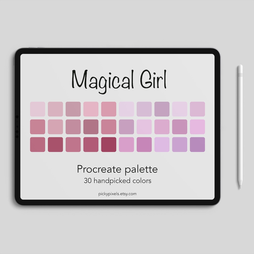Magical Girl Pinks and Pastels Procreate Color Palette Swatches, Pastel ...