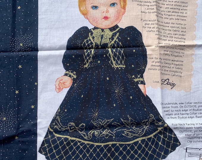 Golden Angel Daisy Dolly Dress & Vest Fabric Panel, Cut Out – Fits 17 ...