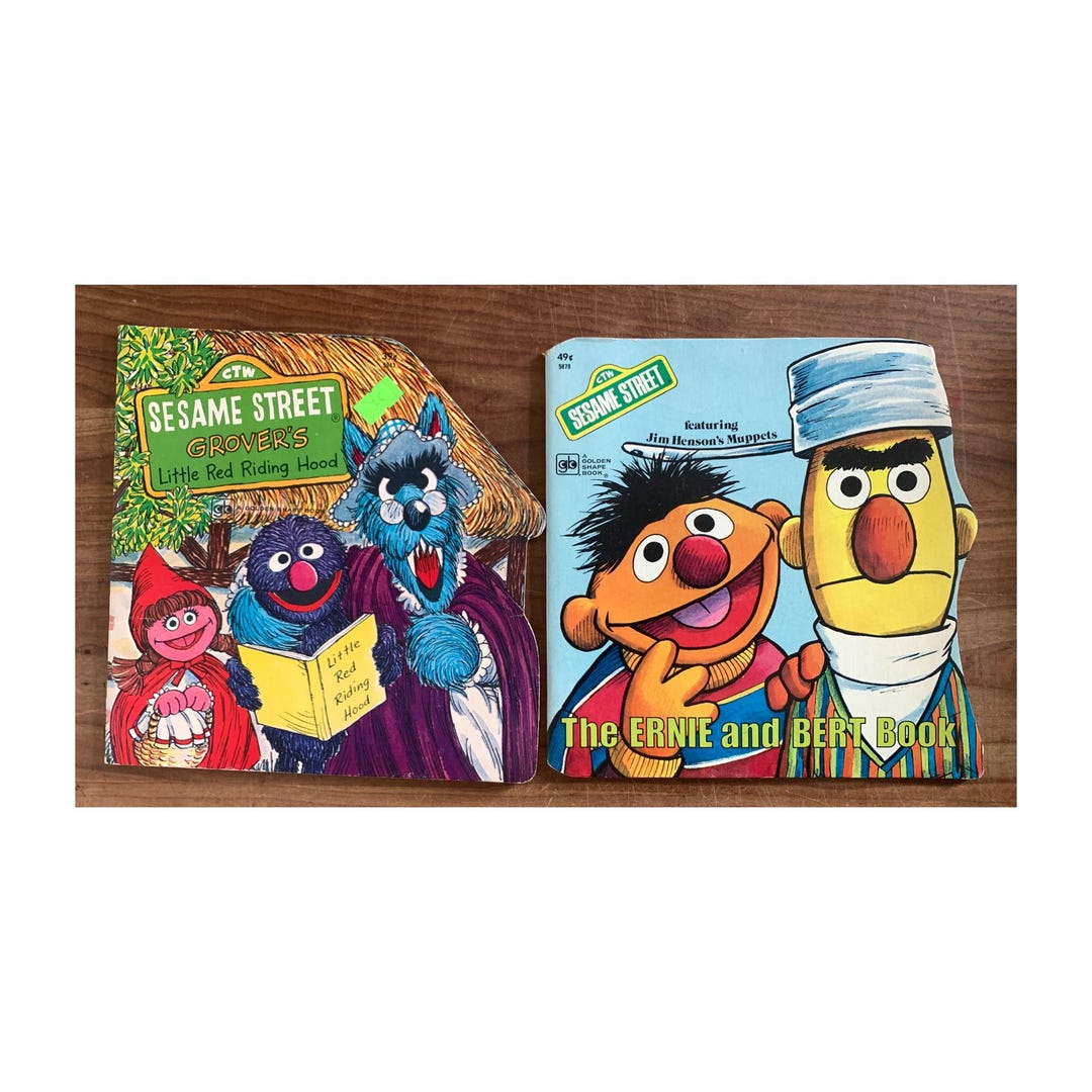 2 Sesame Street Shape Books, Golden Shape Book, Vintage Childrens Books ...