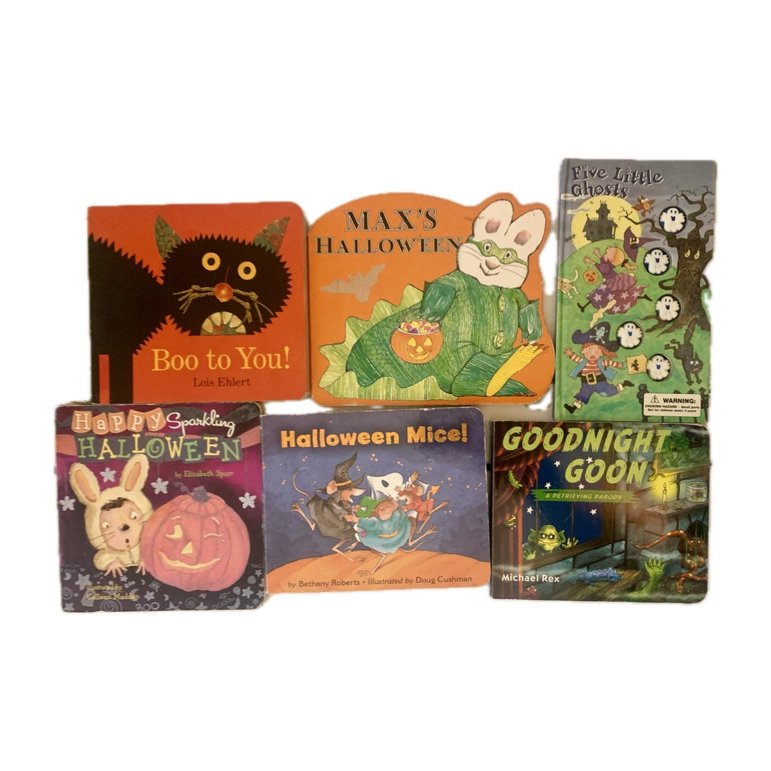Vintage Halloween Board Book Collection, 8 Childrens Books, Kids Books ...