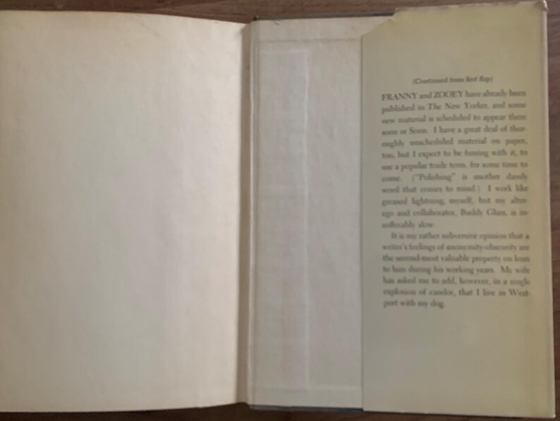 Franny and Zooey by J.D. Salinger: 1961 First Edition Literary Classic ...