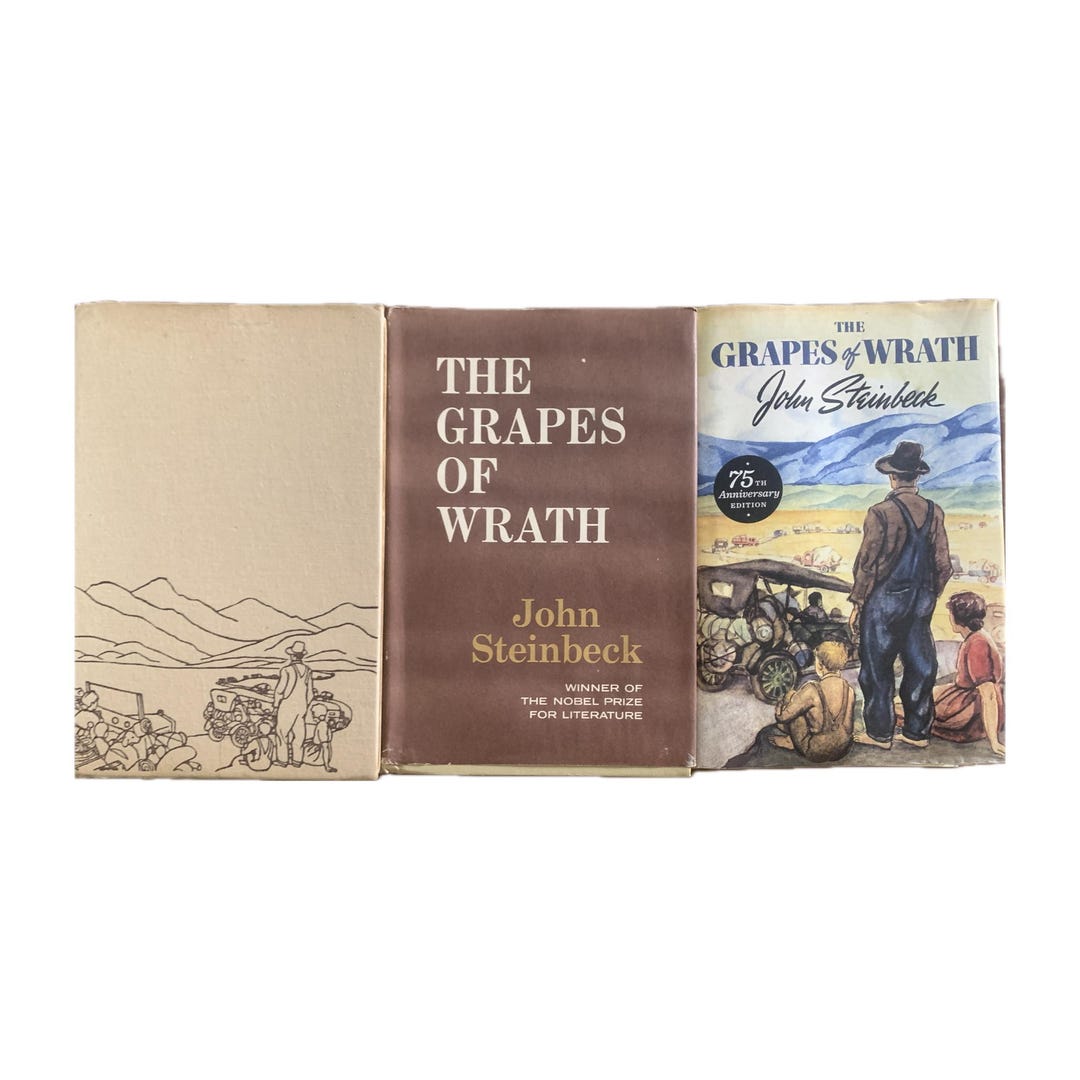 Three Edition Set of the GRAPES of WRATH by John Steinbeck, Vintage ...