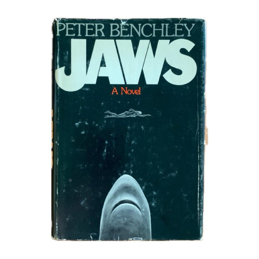 Jaws by Peter Benchley | 1974 Vintage Hardcover | Classic Shark ...