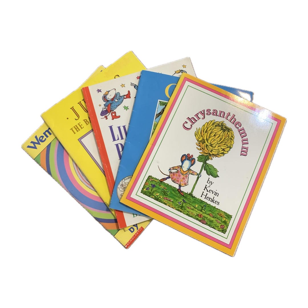 Set of Five Kevin Henkes Books, Chrysanthemum, Owen, Julius, Lilly’s ...