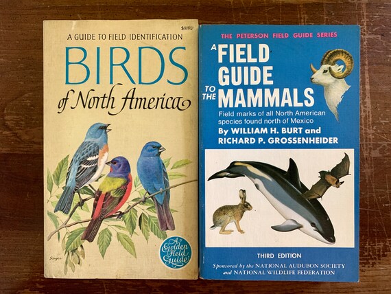 Field Guide Book Set Birds of North America and Mammals - Etsy