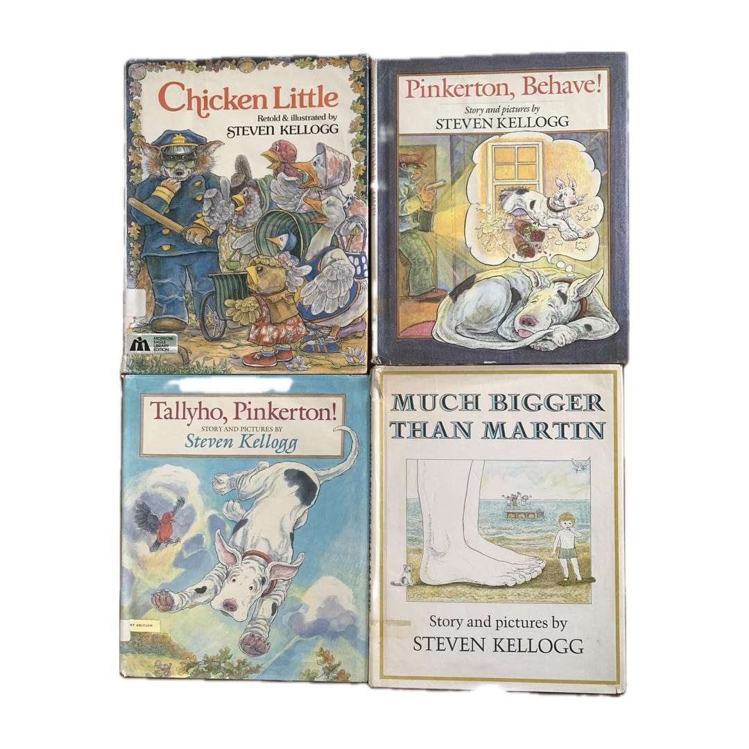 STEVEN KELLOGG Book Set, Four First and Early Printings, Chicken Little ...