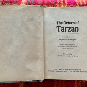 The Return of Tarzan by Edgar Rice Burroughs, for Young Readers, 1967 ...