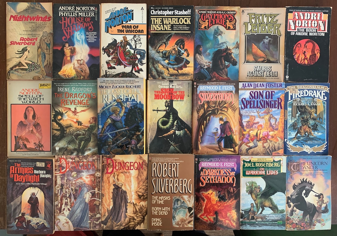 Sold Separately, Vintage Fantasy/sci Fi, Books 22 Fantasy Books, Dragon ...