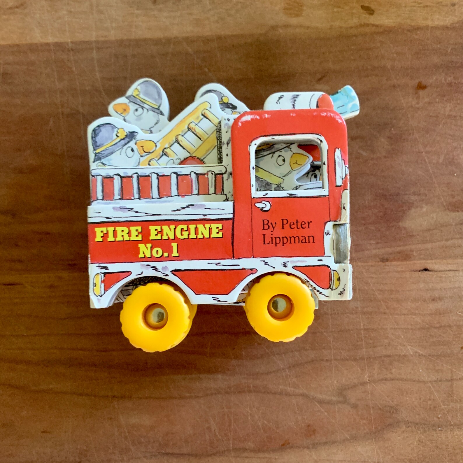 Vintage Fire Engine No. 1 Children's Board Book With Wheels - Etsy