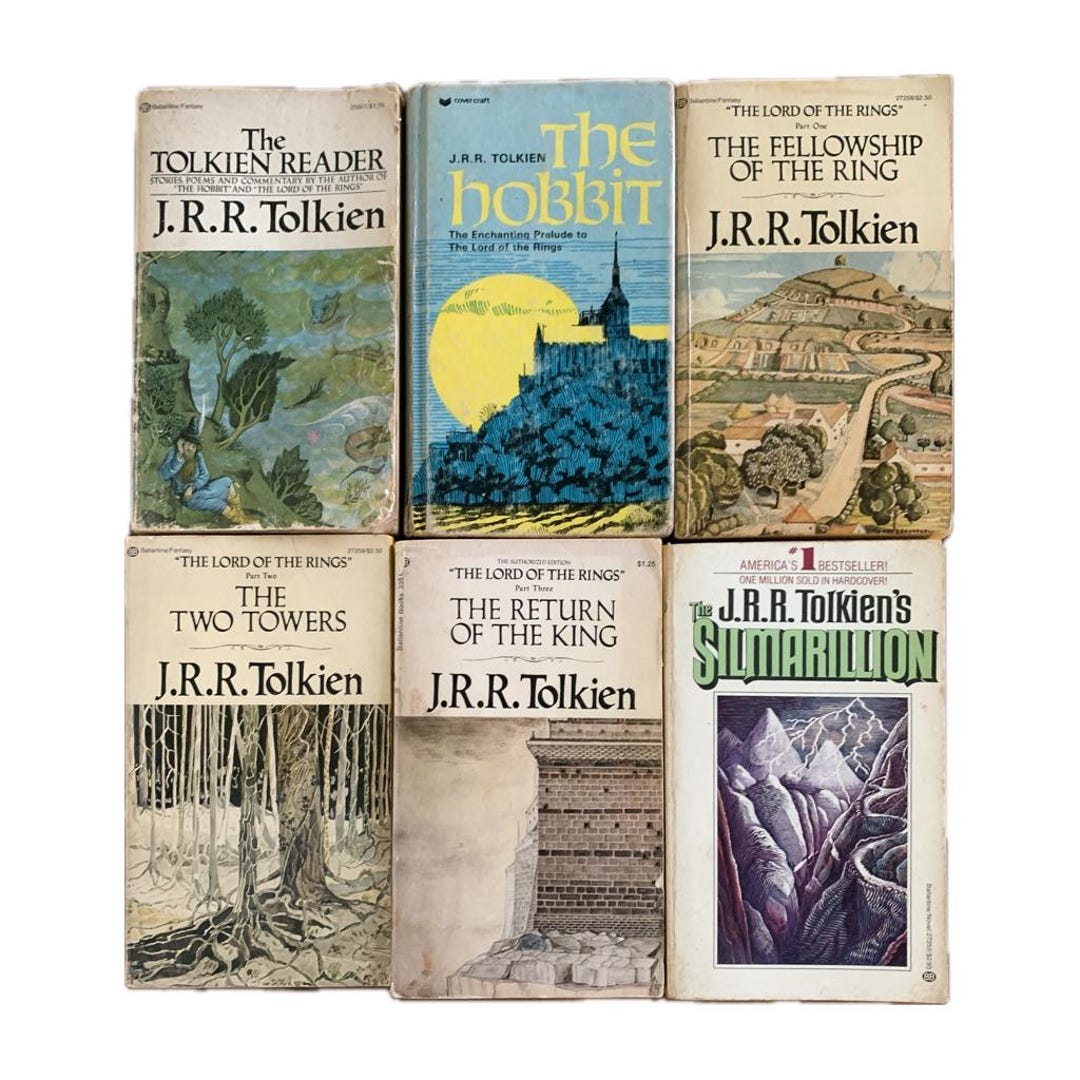 JRR Tolkien, Book Collection, Lord of the Rings Trilogy & the ...