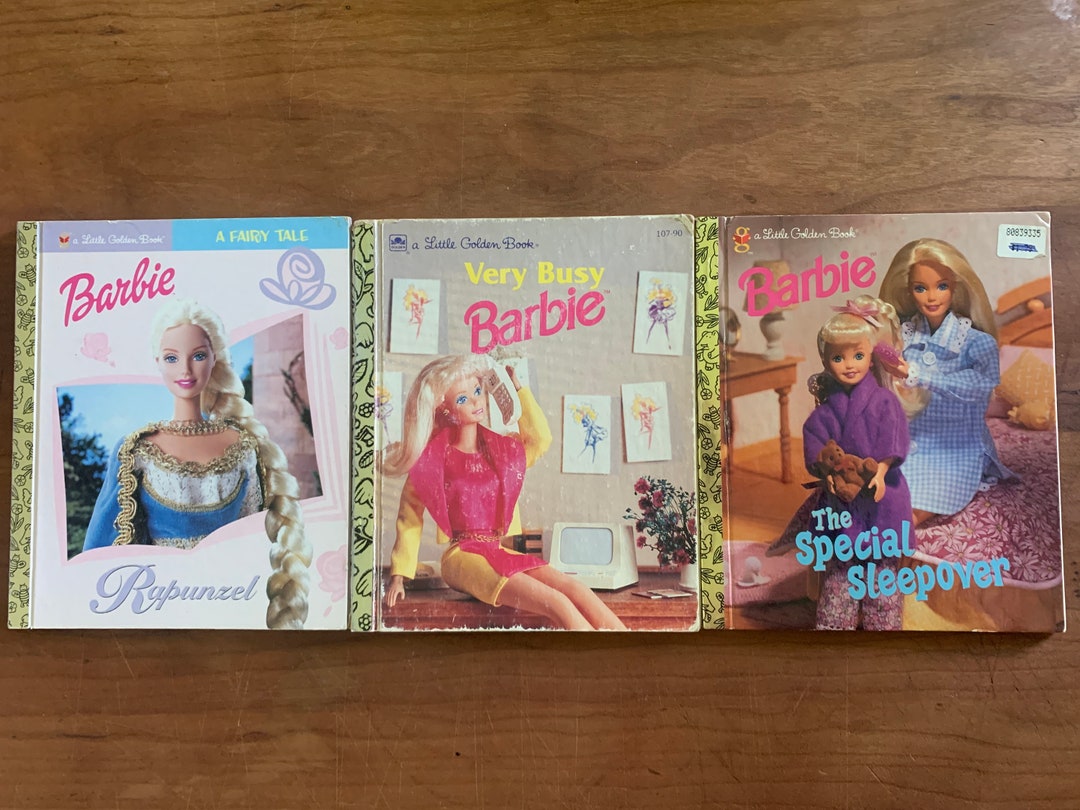 Set of Three BARBIE Little Golden Books Rapunzel Bery Busy - Etsy