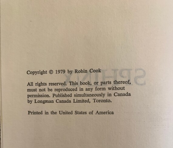 Robin Cook , Sphinx and Terminal, two vintage books - Gem