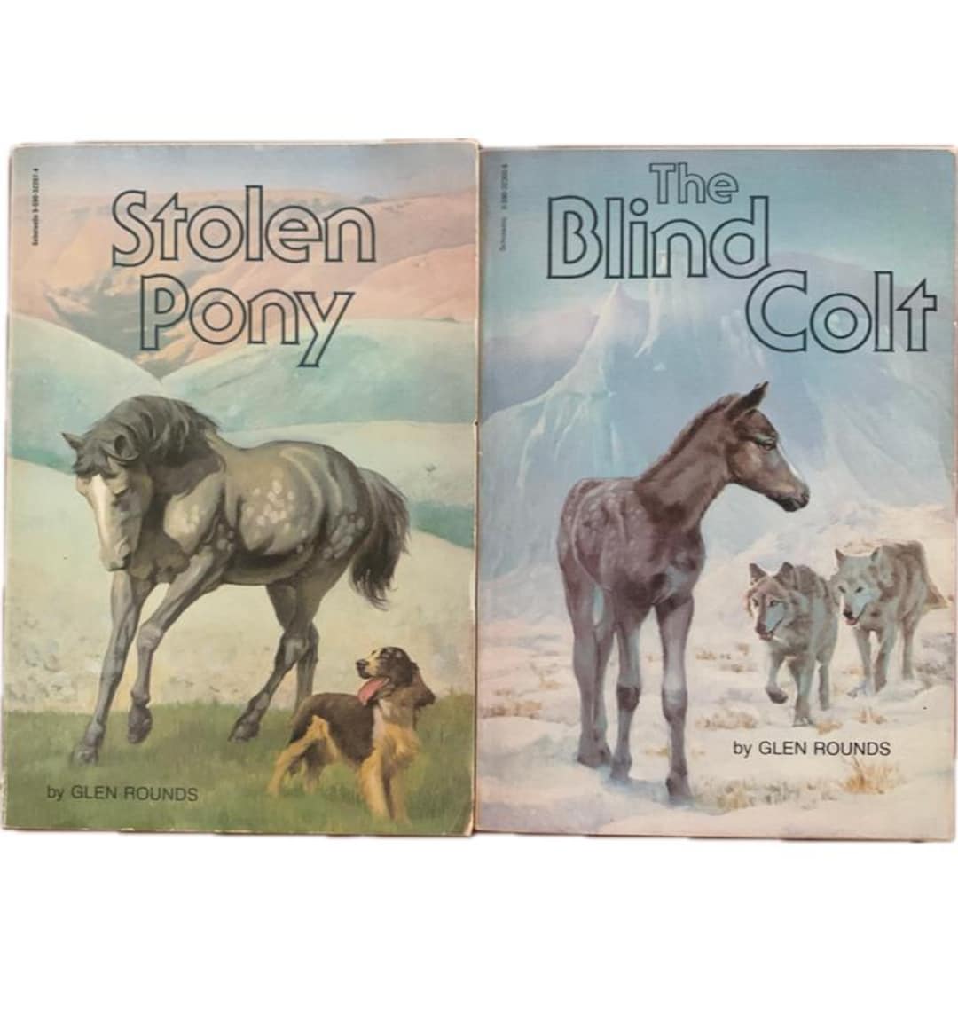 The Blind Colt and Stolen Pony by Glen Rounds, Vintage 1960s Scholastic ...