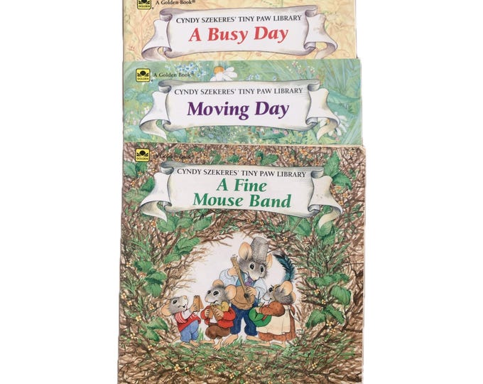 Cyndy Szekeres Tiny Paw Library, Set of 3 Vintage 1980s Childrens Book ...