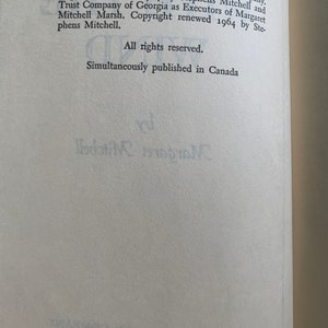 Gone With the Wind, Margaret Mitchell, 1964 Edition, Vintage Novel ...