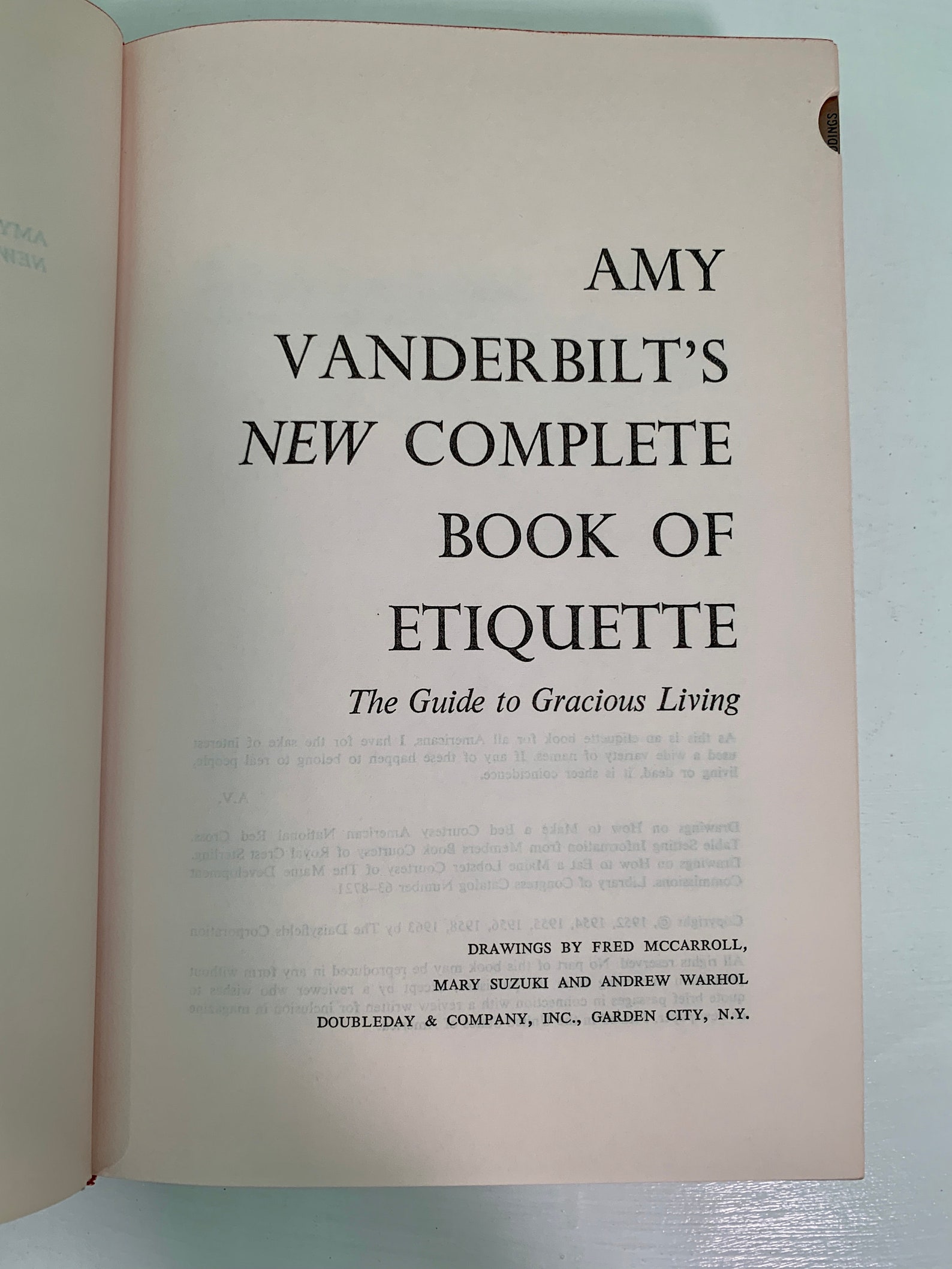 Amy Vanderbilts New Complete Books of Etiquette Vintage Books - Etsy