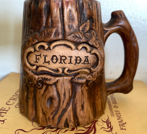 Vintage Whimsical Treasure Craft Faux Wood Ceramic FLORIDA - Etsy