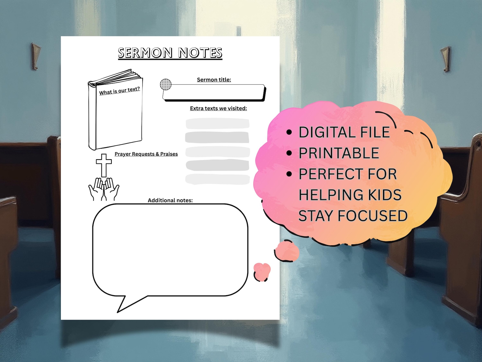 Sermon Notes Print Out, Sunday School Notes, Bible Notes, Note Template ...