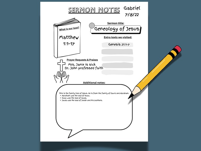 Sermon Notes Print Out, Sunday School Notes, Bible Notes, Note Template ...