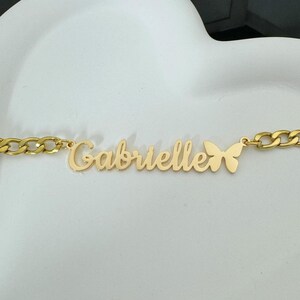 18K Gold Custom Name Necklace: Personalized Nameplate Jewelry - Etsy