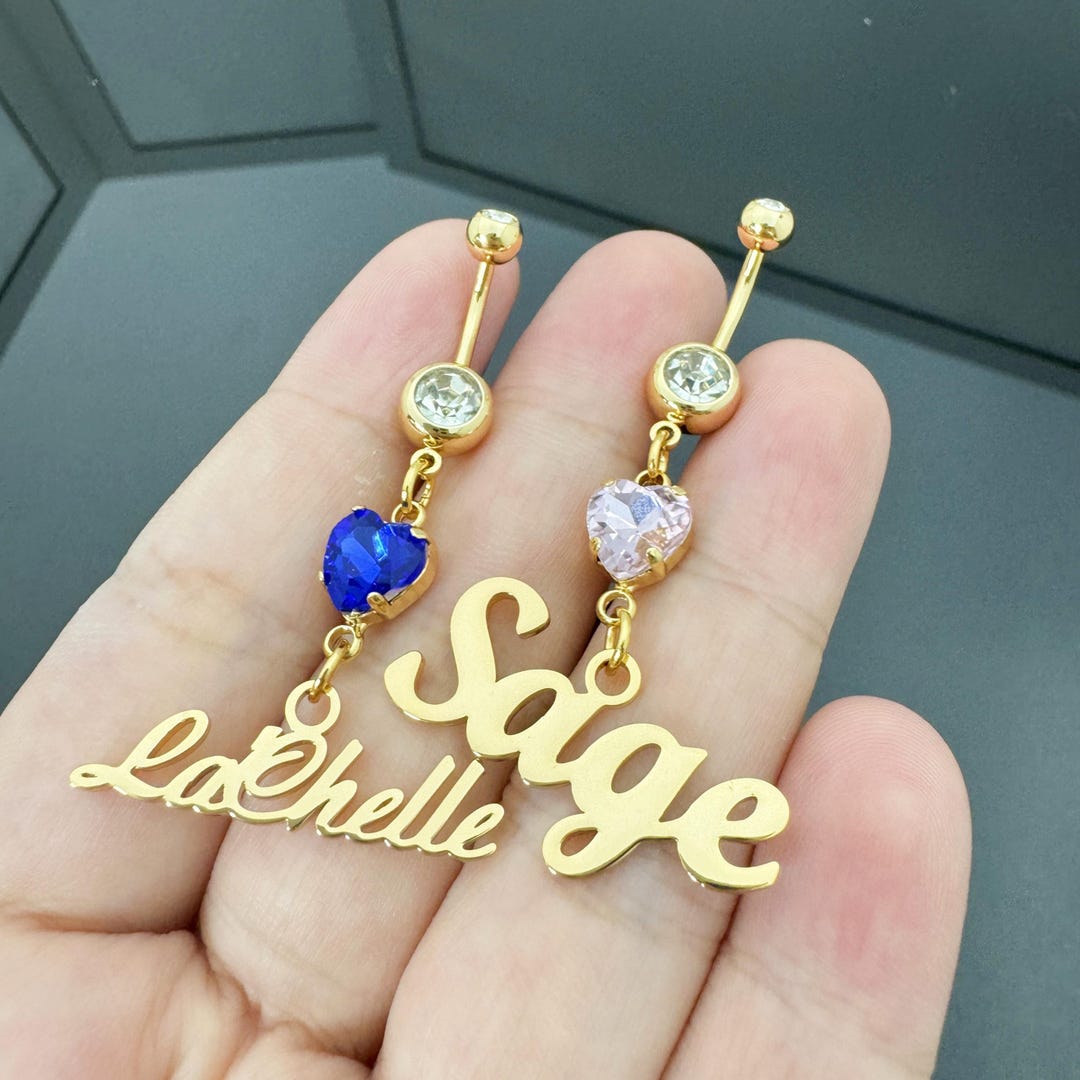 Custom Name Belly Ring,shiny Navel Barbell,gold Belly Ring,personalized ...