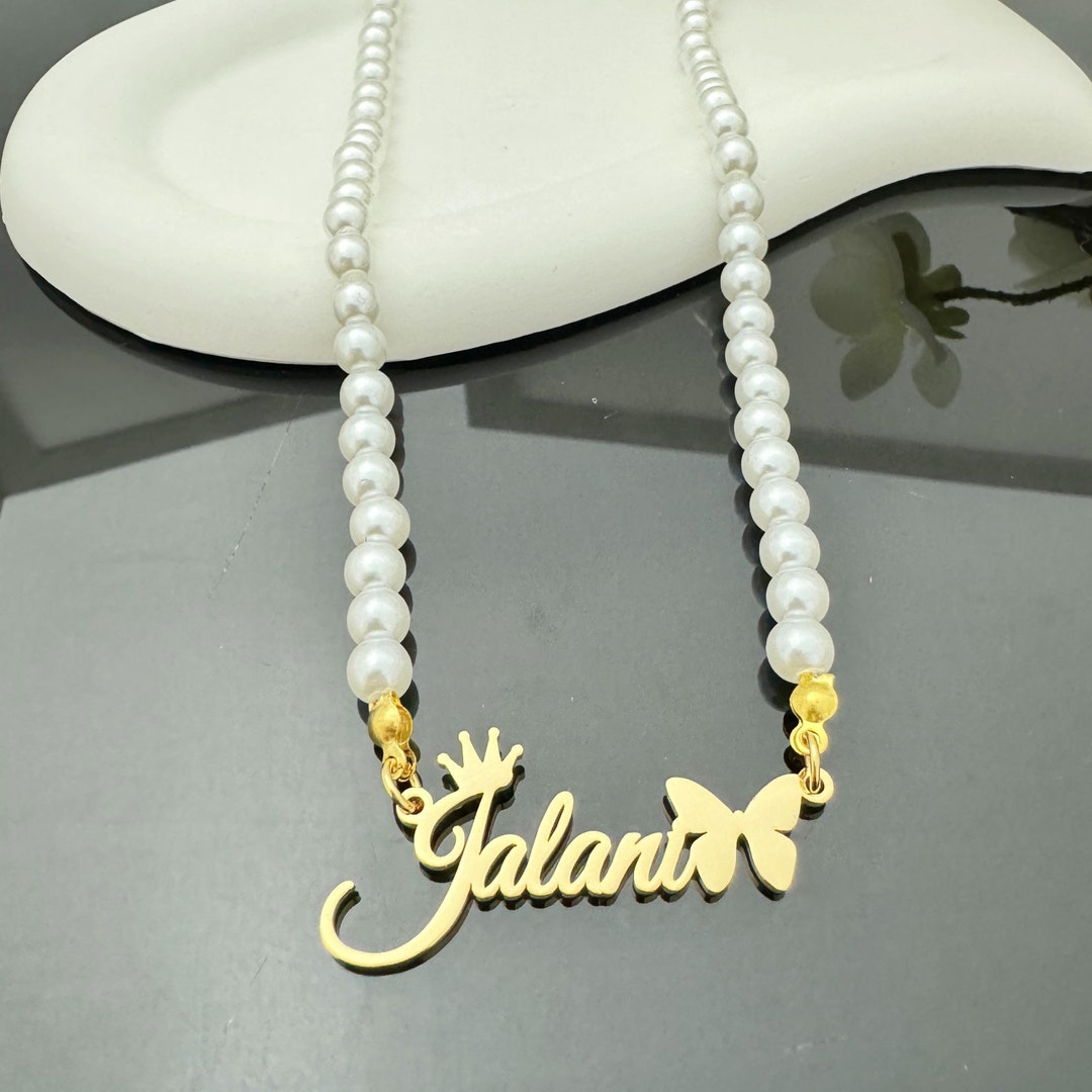 Personalized Pearl Name Necklace,custom Necklace Name,women Name ...
